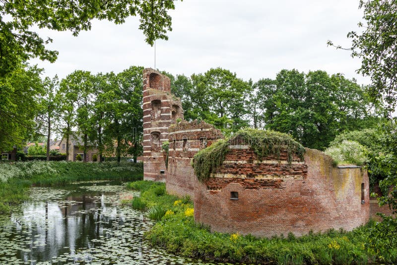 Ruins of the Medieval Castle in Batenburg Stock Image - Image of ...