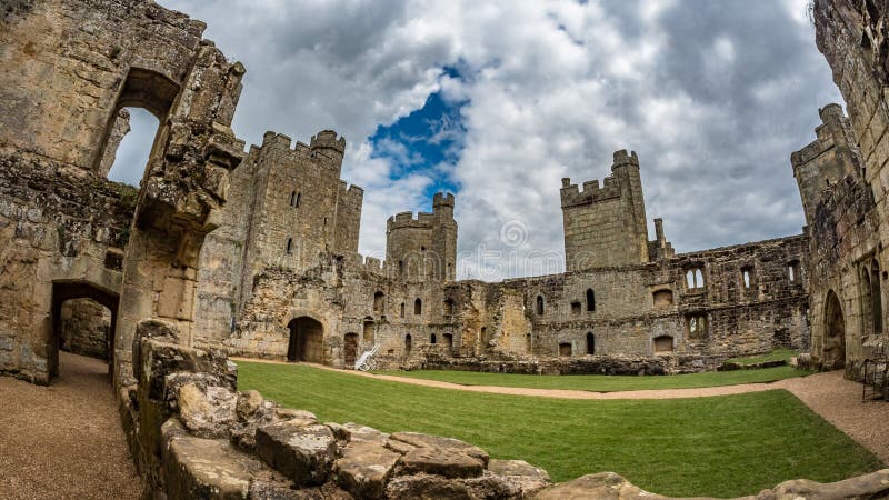 The Ruins of a Medieval Castle in Southern England Stock Photo - Image ...