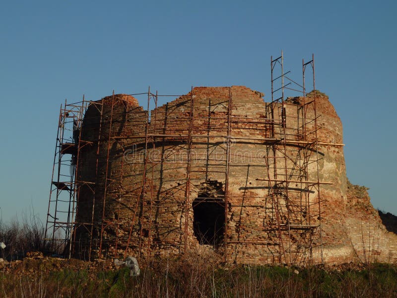 Ruins of Medieval Fortress in Serbia Stock Image - Image of antique ...