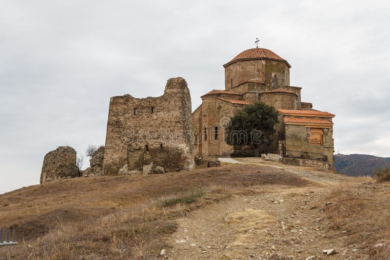 Ruins of the Medieval Walled Monastery of Jvari Stock Photo - Image of ...