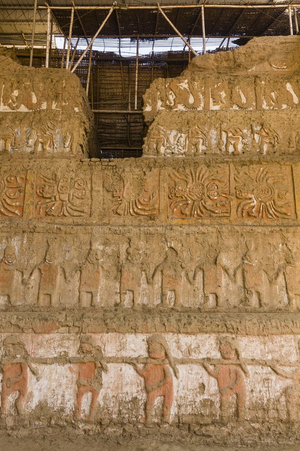 The Ruins of a Moche Temple Stock Photo - Image of geographic, south ...