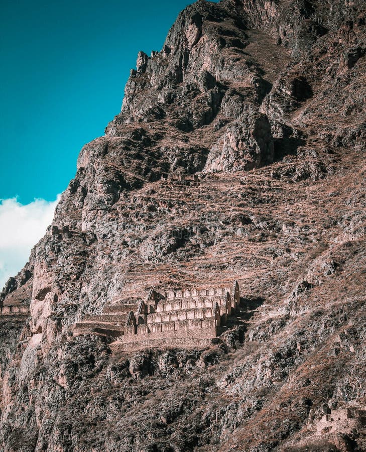 Ruins in the mountain stock image. Image of rocks, looking - 154930173