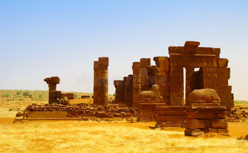 Ruins of Apademak Temple Kush Civilization, Naqa, Meroe Sudan Stock ...