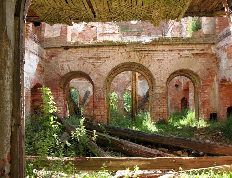 The Ruins of the Noble Estate Stock Image - Image of ruins, desolation ...