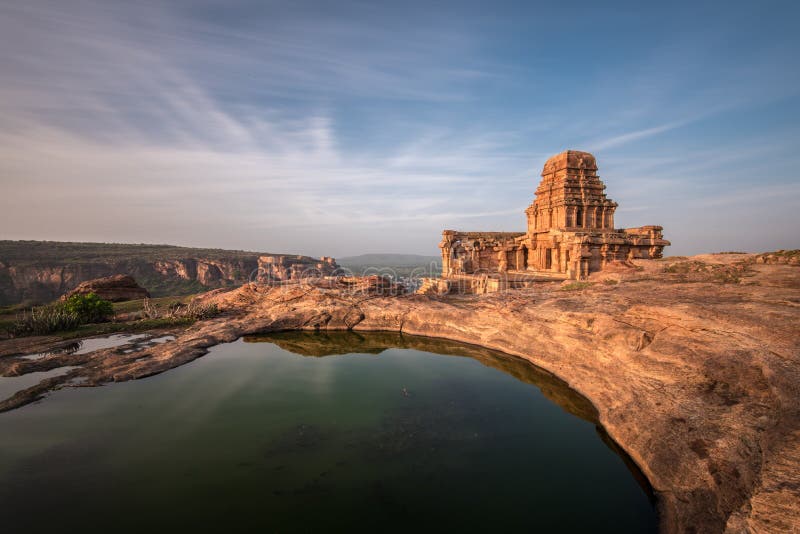 Ruins of the North Fort at Badami Stock Photo - Image of chalukya ...