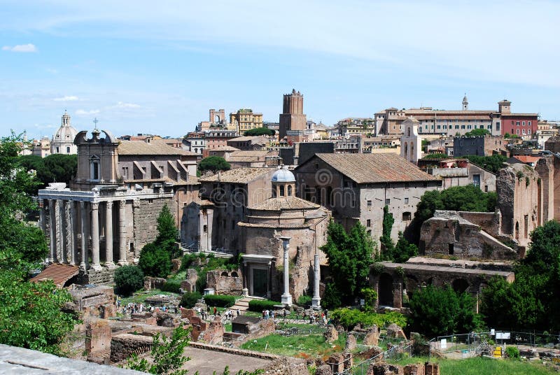 Ruins of the Old and Beautiful City Rome Stock Image - Image of flavian ...