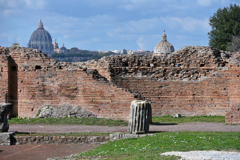 Ruins of old bricks wall stock photo. Image of italian - 268337052