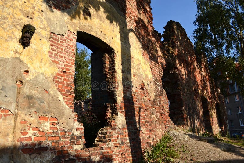 The Ruins of an Old Buildingin, Vyborg Stock Image - Image of region ...