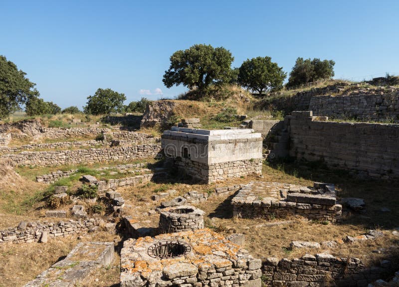 Ruins of Old Buildings in Troy Stock Photo - Image of ruin ...