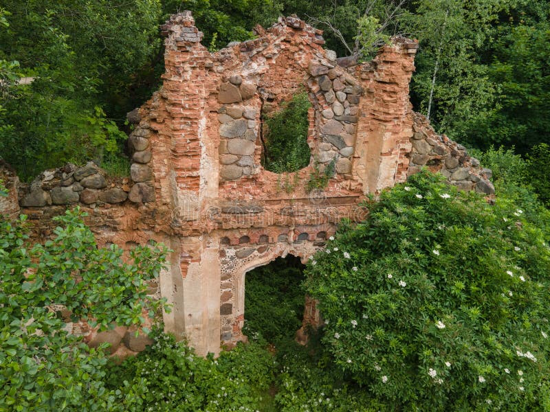 Ruins of an old castle stock photo. Image of ruins, summer - 268106088
