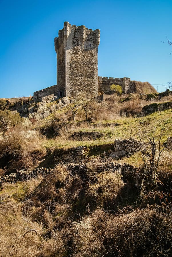 Ruins of Old Castle in Monleon in Spain Stock Image - Image of spain ...