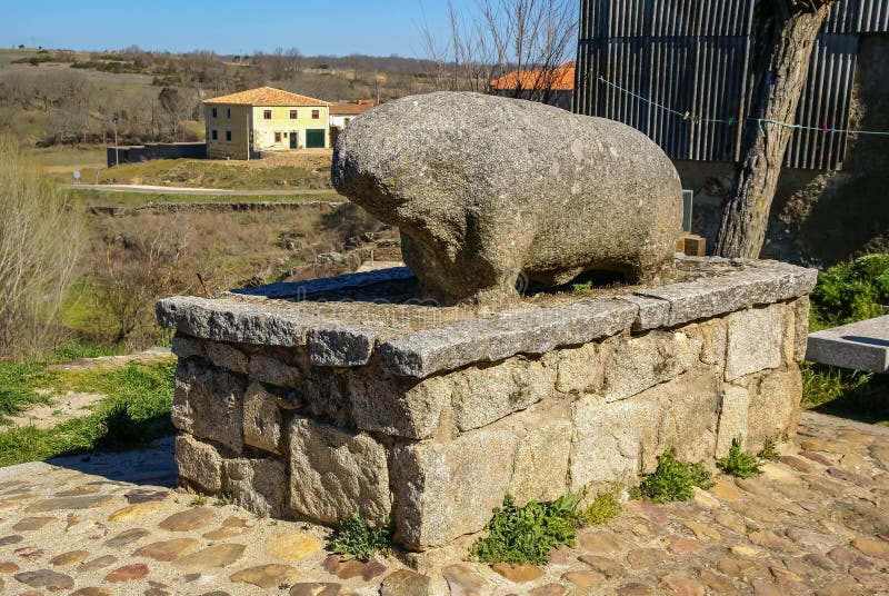 Ruins of Old Castle in Monleon in Spain Stock Photo - Image of natural ...
