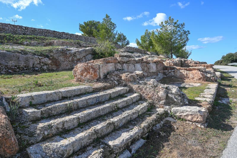 Ruins of an Old Castle on a Mountain in Cyprus Open Air Museum 16 Stock ...