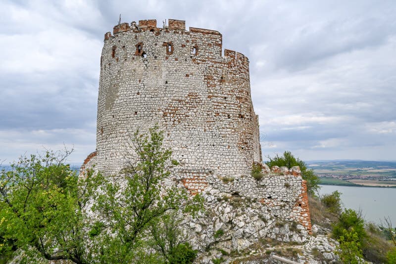 Ruins of an Old Castle. the Stone Tower. Stock Image - Image of outdoor ...