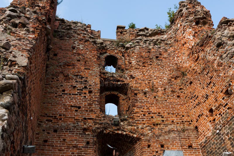 Ruins of an old castle stock image. Image of building - 268106113