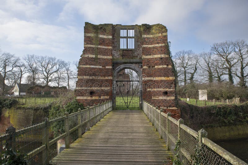 Ruins of an Old Castle in the Town of Batenburg Stock Photo - Image of ...