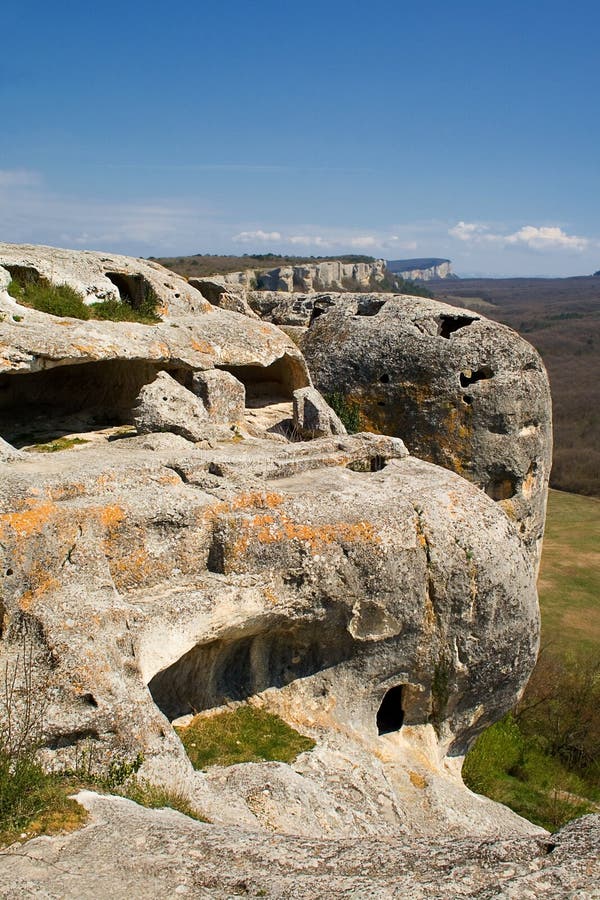 Ruins of old cave town stock image. Image of green, journey - 9200683