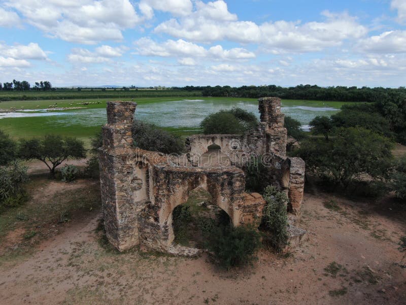 Ancient Castle Construction in Ruins Stock Image - Image of shape ...