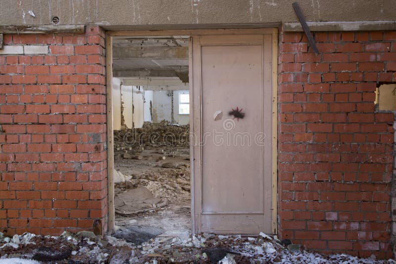 The Ruins of Old Crushed Building Stock Image - Image of aged ...