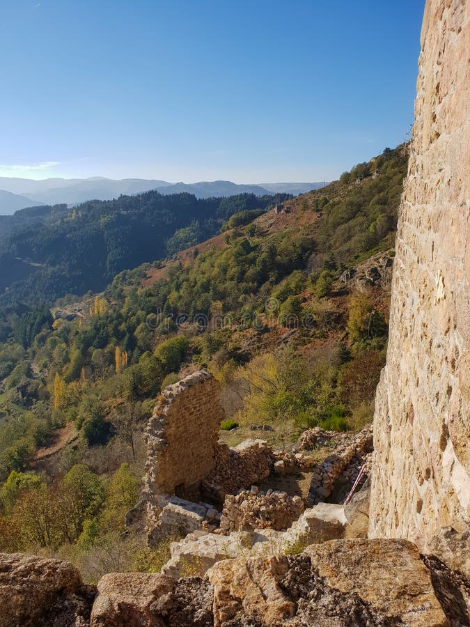 Ruins of an old fortress stock image. Image of ruin - 189349943