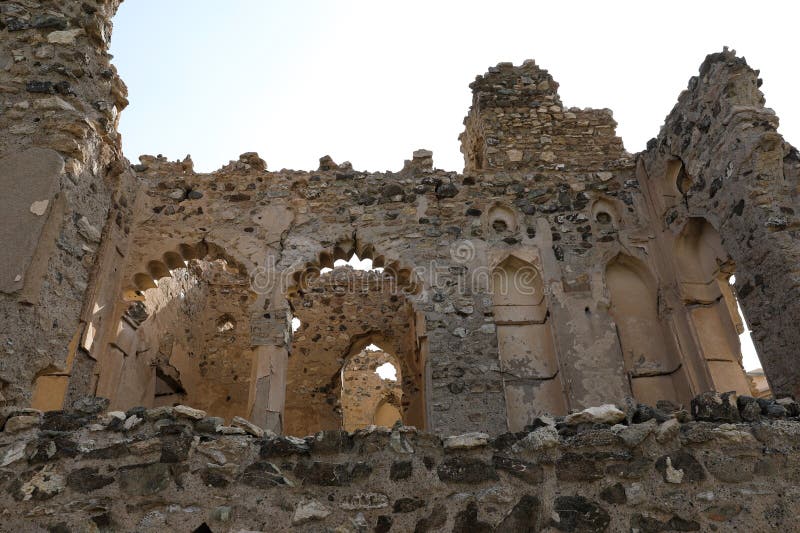 Ruins Old Ibra Oman stock photo. Image of mansfah, uninhabitable ...
