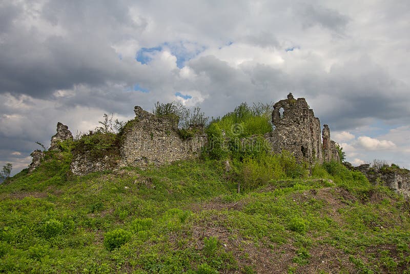 Ruins of the Old Medieval Castle Stock Image - Image of mysterious ...