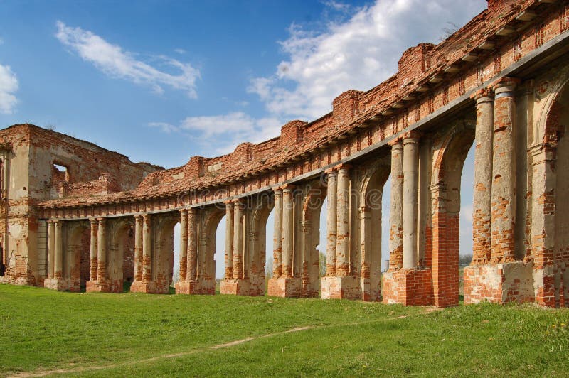 Ruins of old palace stock photo. Image of time, period - 7406812