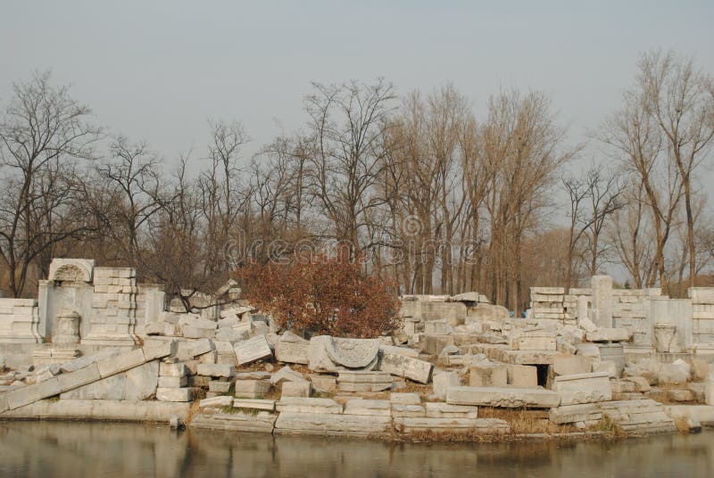 This is the Ruins of the Old Summer Palace Stock Photo - Image of ...