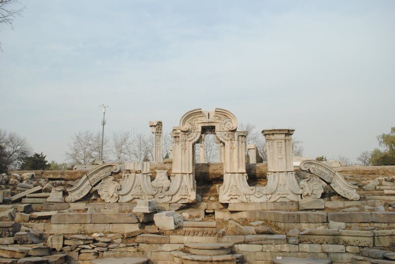 This is the Ruins of the Old Summer Palace Stock Image - Image of ...
