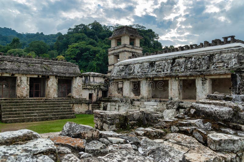 Ruins of Palenque in Mexico Editorial Photo - Image of green, north ...