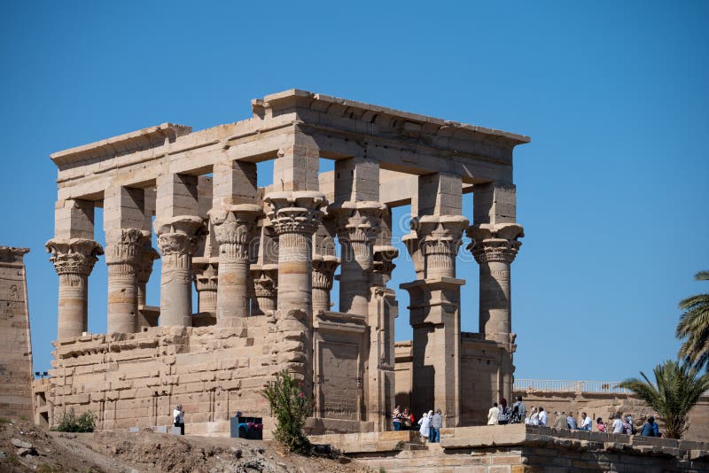 Ruins of Philae Temple in Aswan Stock Photo - Image of famous, culture ...