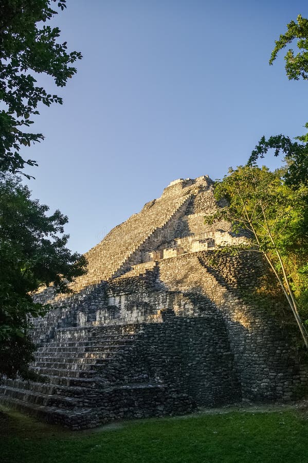 Becan Maya Temple in the Yucatan, Mexico. Stock Photo - Image of maya ...