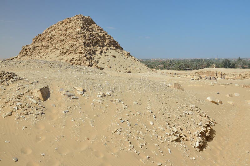 Ruins of Pyramid Covered with Sand Stock Image - Image of monument ...