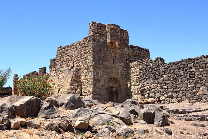 Ruins of Qasr Azraq Castle, Central-eastern Jordan, 100 Km East of ...
