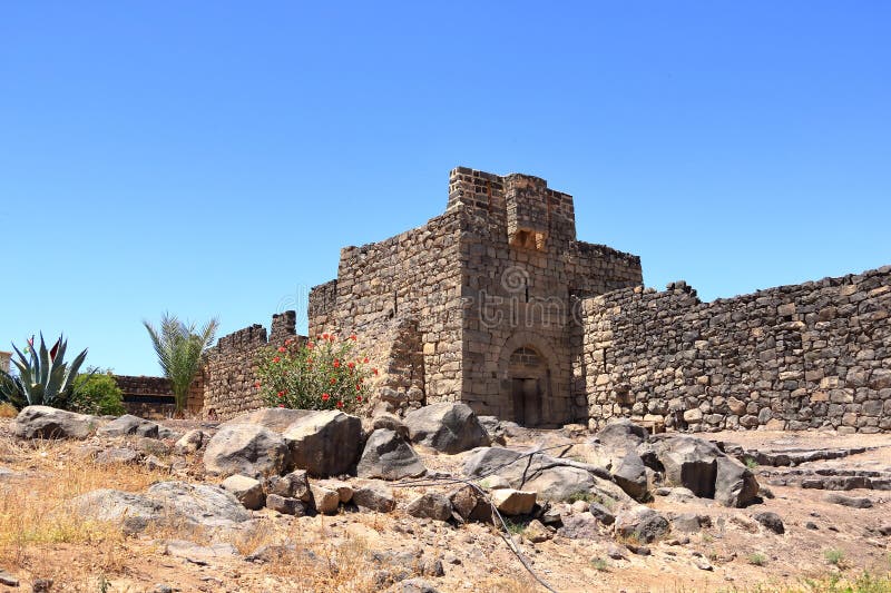 Ruins of Qasr Azraq Castle, Central-eastern Jordan, 100 Km East of ...