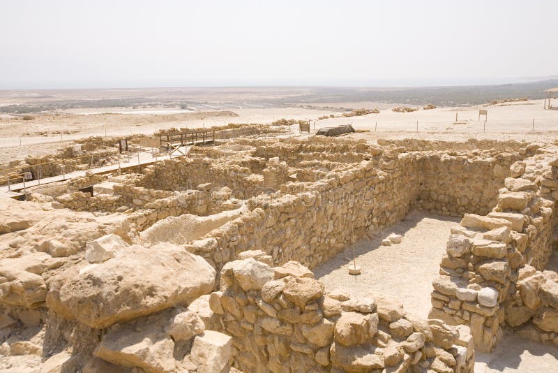 Ruins at Qumran stock image. Image of israel, discovery - 3806317