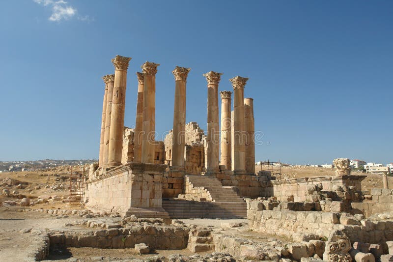 Ruins of Roman City of Jerash Located in Jordan Editorial Photography ...