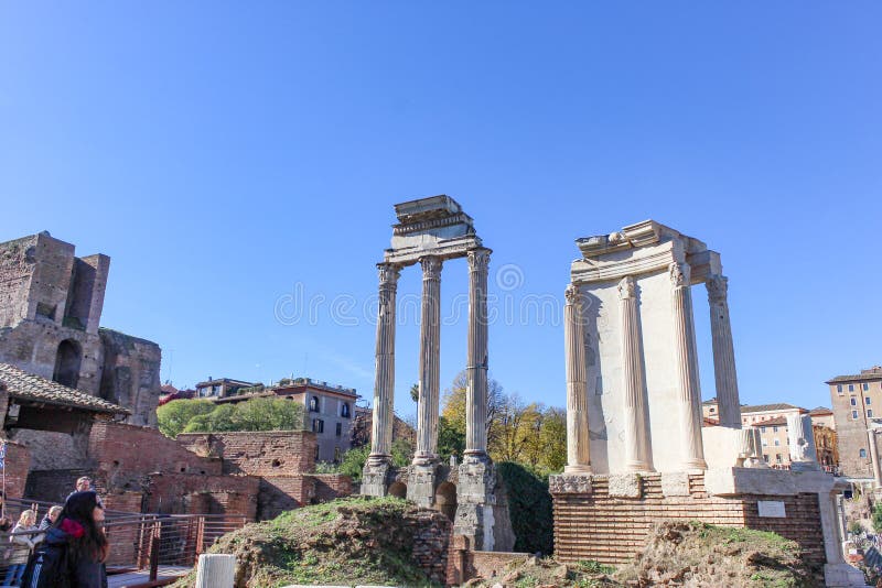 Ruins of the Roman Forum in Italy Editorial Stock Photo - Image of ...