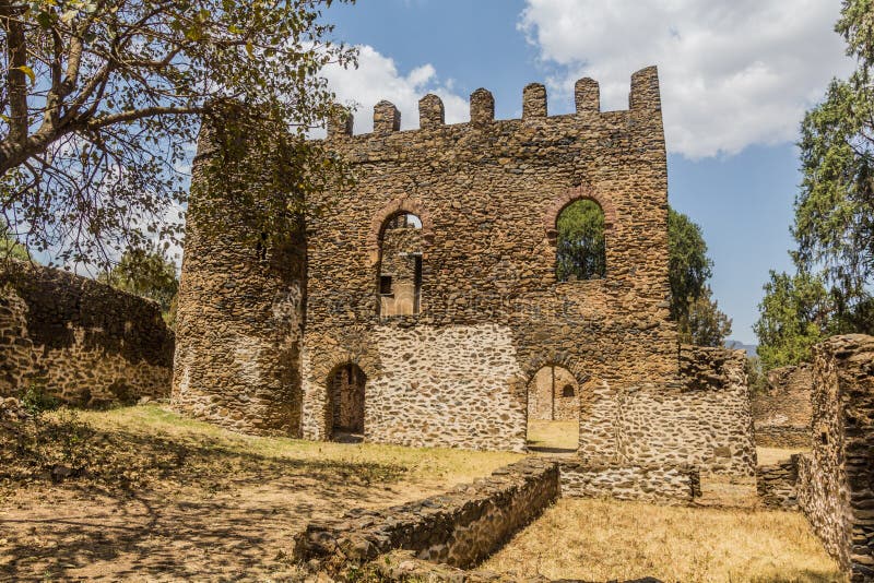 Ruins of the Royal Enclosure in Gondar, Ethiop Stock Image - Image of ...