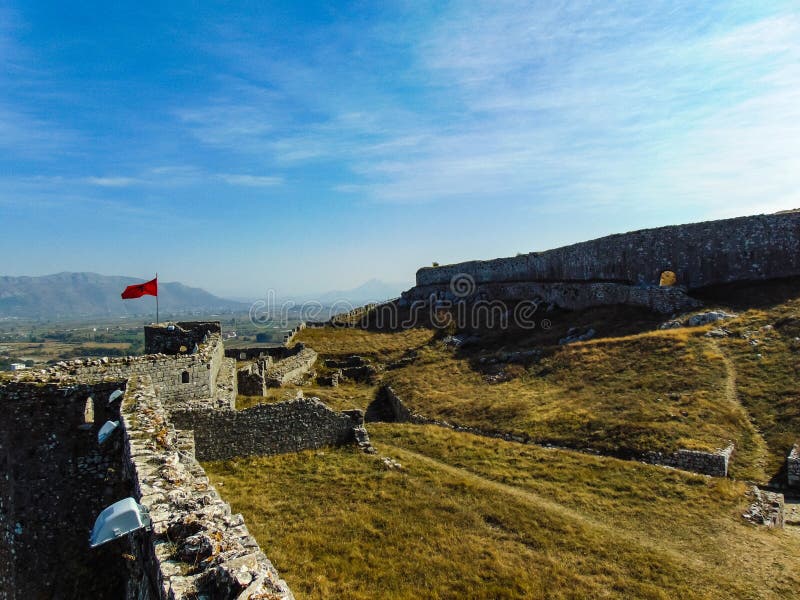 Ruins for Rozafa Castle, Albania. Stock Photo - Image of arched, rozafa ...
