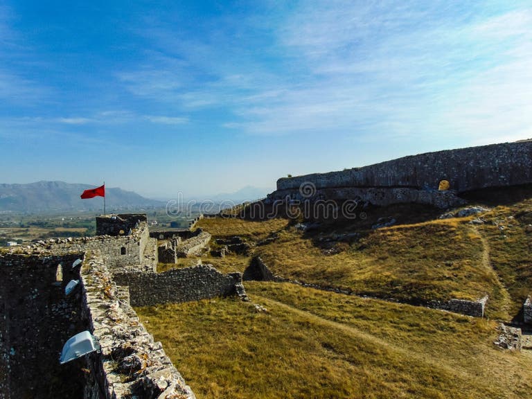 Ruins for Rozafa Castle, Albania. Stock Photo - Image of arched, rozafa ...
