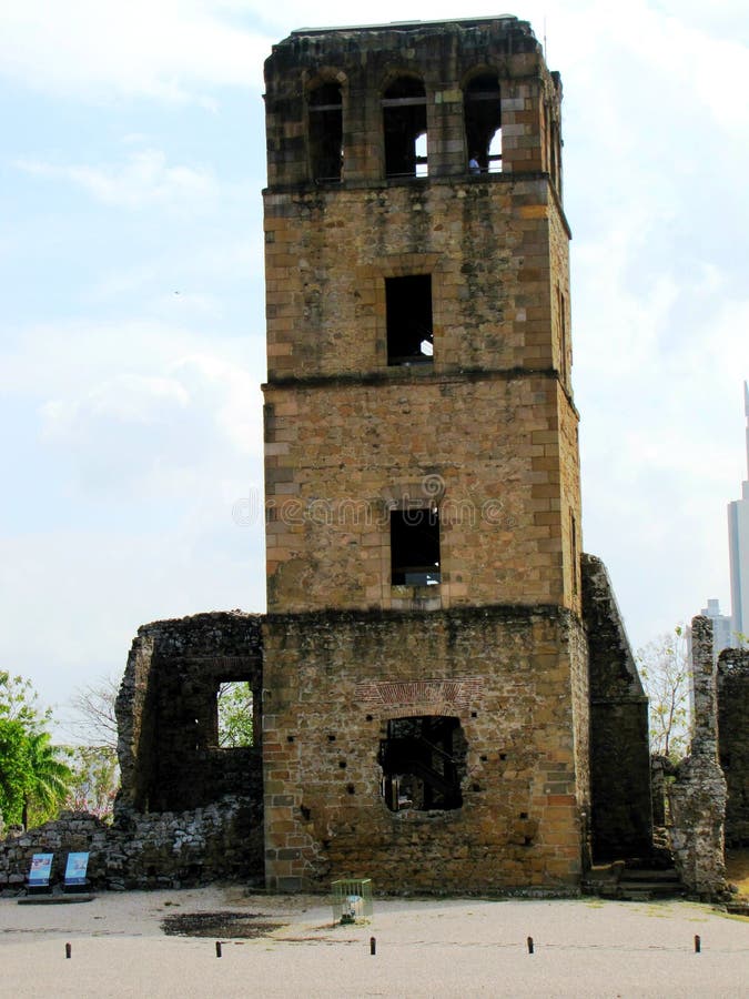 Ruins stock photo. Image of panama, ruins, tower, lookout - 129710264