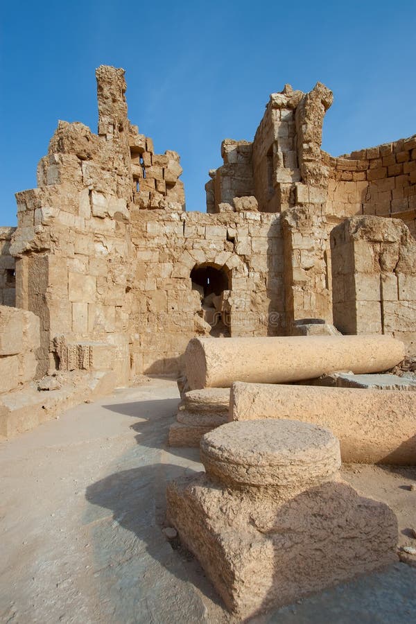 Palmyra Desert Ruins Arab Fort Syria Stock Image - Image of built ...