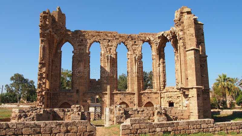 Ancient Greek Inscription. Salamis Ruins Stock Image - Image of ...