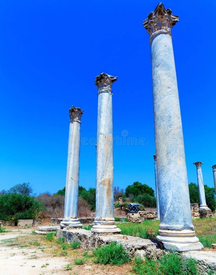 Ruins of Salamis Near Famagusta Stock Image - Image of architecture ...