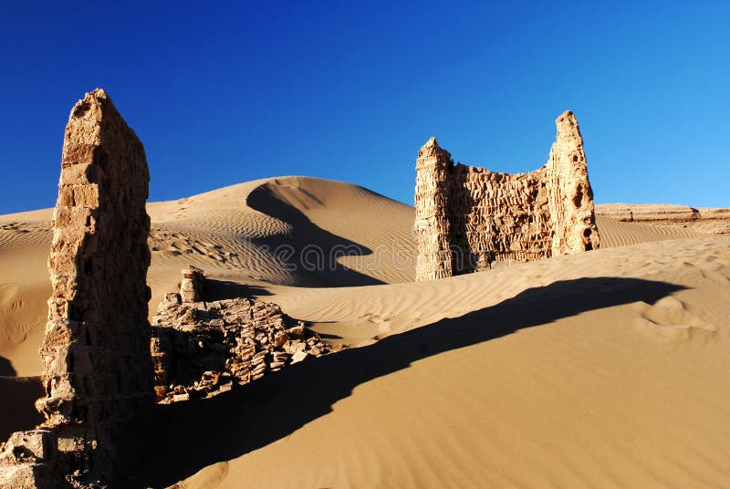 Ruins on the Silk Road stock image. Image of mongolia - 30957945
