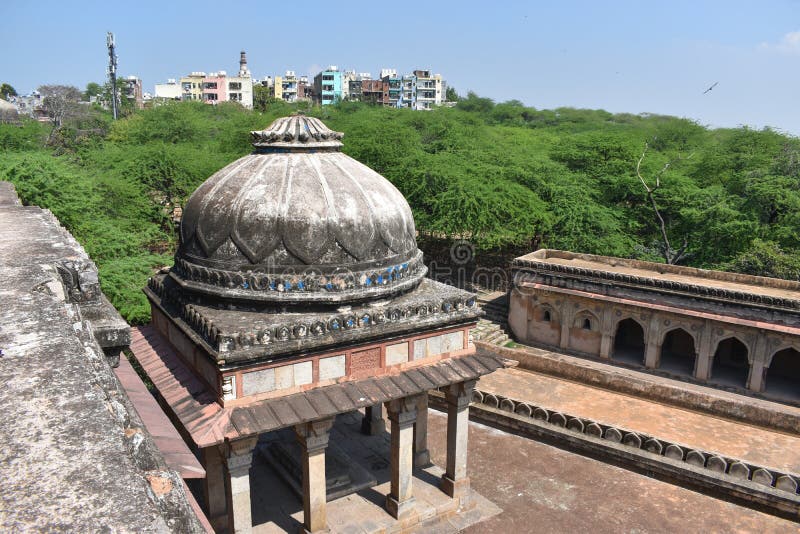 Ruins of a Small Mosque in Mehrauli Delhi India. Stock Image - Image of ...
