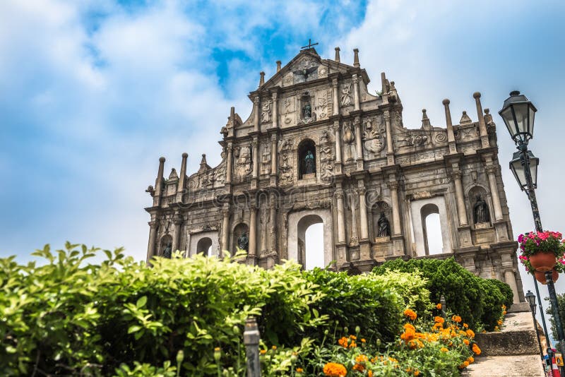 The Ruins of St. Paul`s in Macau, China Stock Image - Image of macao ...