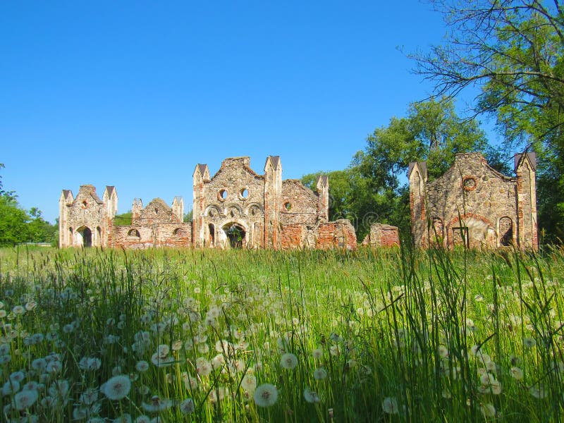 The Ruins of the Stables Baronial Stock Photo - Image of construction ...