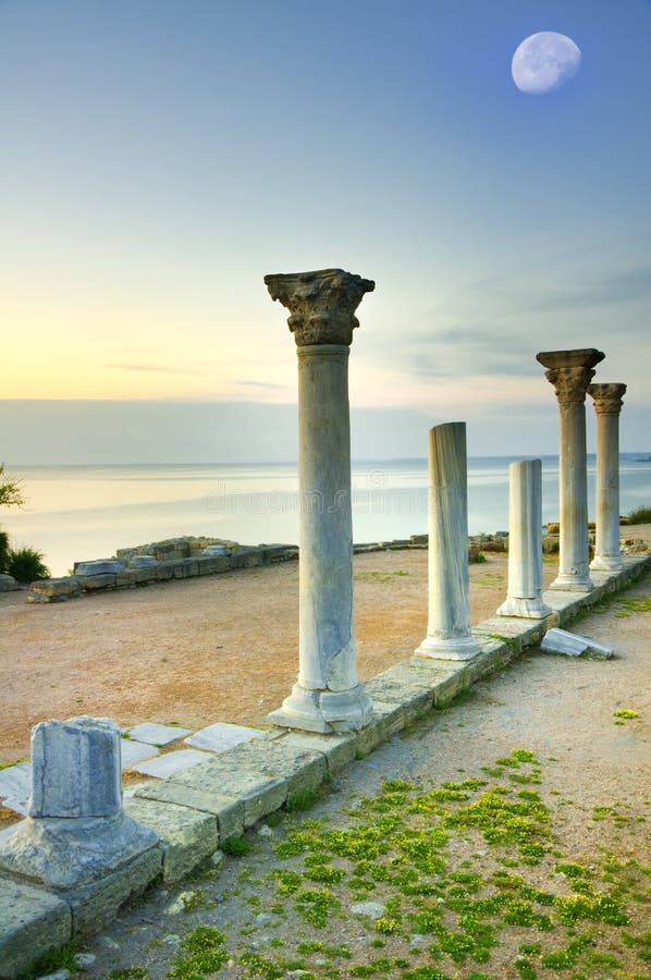 Ruins on sunset. stock image. Image of ruin, castle, natural - 22670805